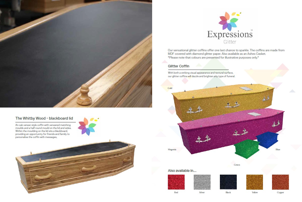 Coffin choices at Viner & Sons Funeral Directors : Viner & Sons